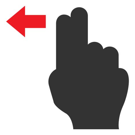 Finger Gesture Horizontal Left Slide Swipe Touch Icon