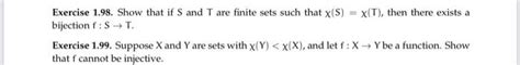 Solved Exercise Show That If S And T Are Finite Sets Chegg