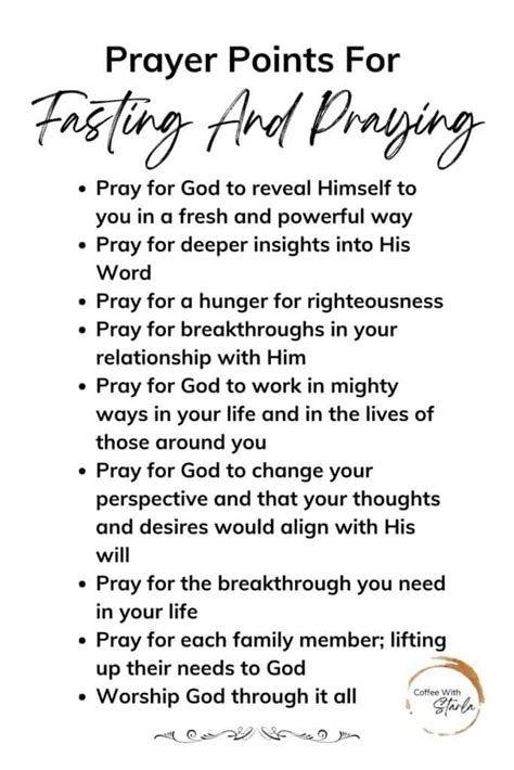 9 Prayer Points For Fasting And Prayer Coffee With Starla