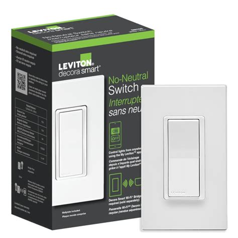 Leviton No Neutral Decora Smart Switch Requires Mlwsb Wi Fi Bridge To