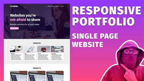 do it yourself tutorials build a responsive spa website using html and css ~ portfolio page