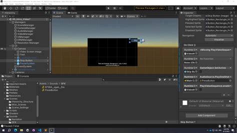 Sop Game Project Hierarchy Project Hierarchy 08 Rewiring Skipbutton On Vimeo