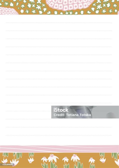 여자를 위한 화지 스타일의 벡터 인쇄 편지 종이 문구 메모와 일기 노트북 손으로 쓰기 스티커 0명에 대한 스톡 벡터 아트 및 기타 이미지 Istock