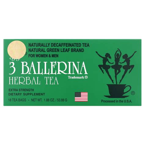 3 Ballerina Herbal Tea Men And Women Dieters Drink Extra Strength