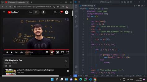 Learn Insertion Sort Algorithm With Dsa Sankar Karmakar Posted On The