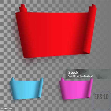 투명 한 바탕에 색된 지 스티커 세트입니다 직사각형 벡터 일러스트 레이 션 0명에 대한 스톡 벡터 아트 및 기타 이미지 0명