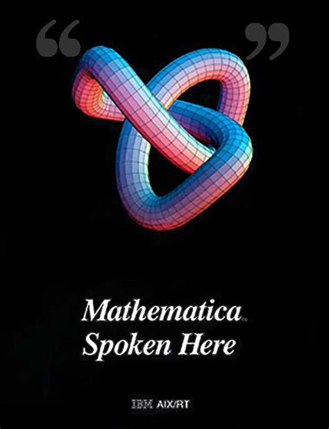 1988 The First Mathematica Poster—stephen Wolfram Scrapbook