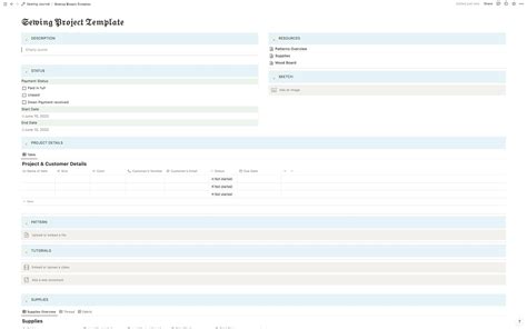 My Notion For Sewing Projects R Notion