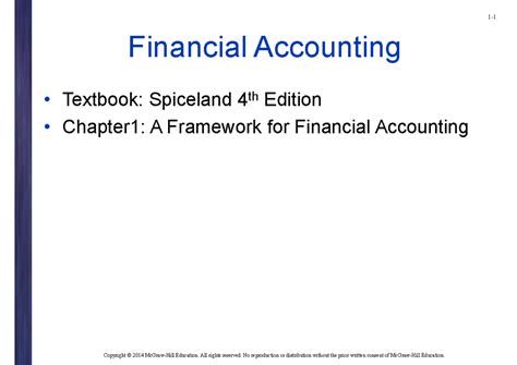 2017 Lecture Notes From Week 1 To Week 13 Financial Accounting • Textbook Spiceland 4 Th