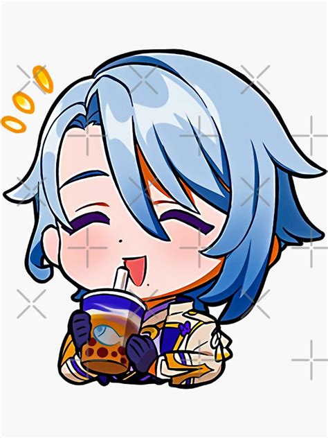 Cute Chibi Kamisato Ayato Genshin Impact Sticker By Omagatoki Redbubble