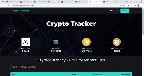 GitHub Abhirupkumar Crypto Tracker Get All The Info Regarding Your Favorite Crypto Currency