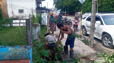 ဒေးဒရဲမြို့၌ မိုးရာသီကာလ ရေကြီးရေလျှံမှု မဖြစ်ပေါ်စေရေး ရေနုတ်မြောင်းများ ဖော်ထုတ်ရှင်းလင်းခြင