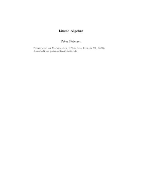 Review Sheet For Cryptography Linear Algebra Math 0209a Docsity