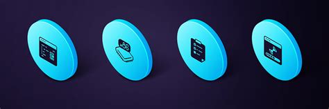 Set Isometric Loading Data Window Clipboard With Checklist Processor Microcircuits Cpu And