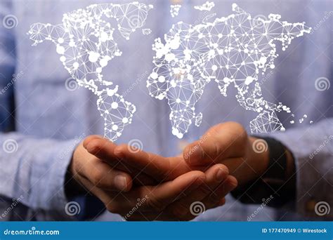 A Big Data Visualization Network Connection Structure Network Stock Image Image Of Transfer