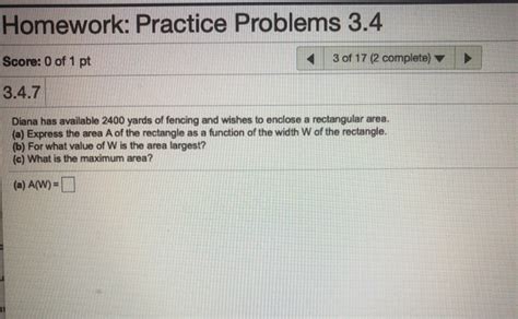 Solved Homework Practice Problems 3 4 3 Of 17 2 Complete