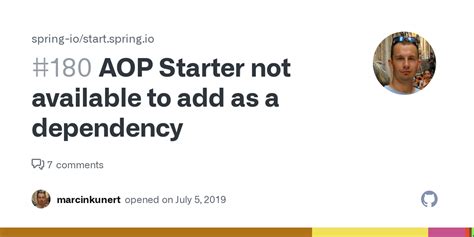 aop starter not available to add as a dependency · issue 180 · spring