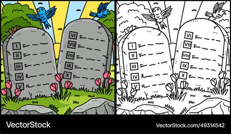 Christian Ten Commandments Tablets Royalty Free Vector Image