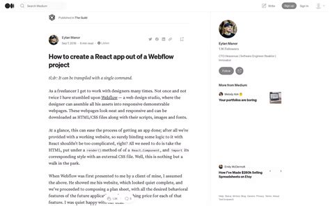 How To Create A React App Out Of A Webflow Project Article No Code