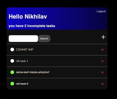 Github I Am Epic Todo Working Todo List With User Login And Saving The List They Can Mark