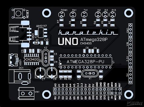 Arduino Uno Microcontroller Card Mcu Atmega328p Pu Usb Ttl