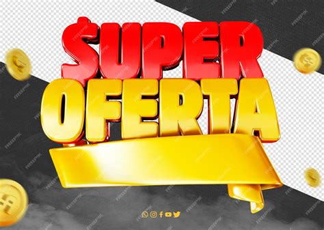 Logo 3d Render Super Oferta Para Composições De Promoção Psd Grátis