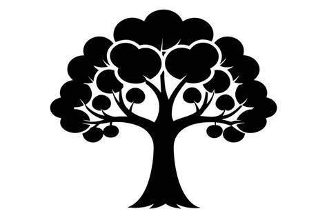 Black Tree Clipart Set Vector Isolated On White Background 41449523 Vector Art At Vecteezy