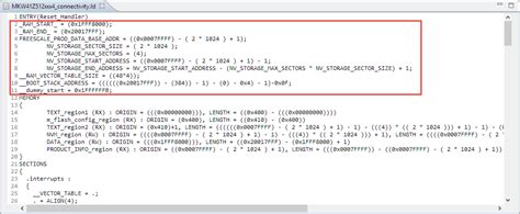 Linker File Variables In Kds Linker File Mcu On Eclipse