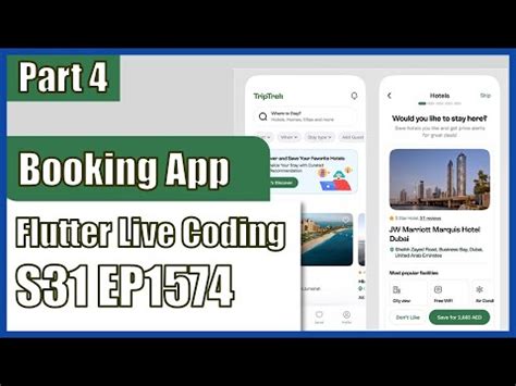 Flutter Flutter Live Coding EP1574 Hotel Travel Booking App Part 4