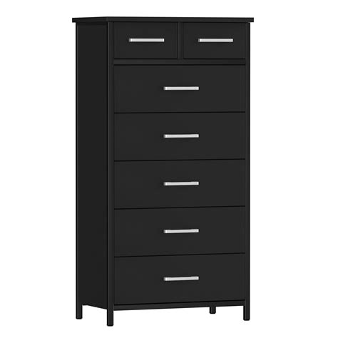 Ikeno 7 Drawer Tall Dresser With Sturdy Metal Frame Industrial Drawer
