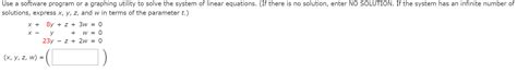 Solved Use A Software Program Or A Graphing Utility To Solve Chegg