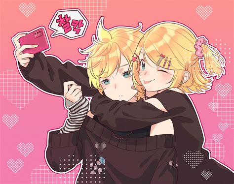 Kagamine Rin And Kagamine Len Vocaloid Drawn By Bon Bon Eee Danbooru
