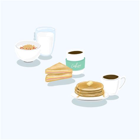 모닝셋트 커피일러스트 일러스트레이션 일러스트레이터 카페일러스트 Plantillas Imprimibles Imprimibles
