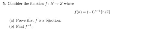 Solved Consider The Function Fn→z