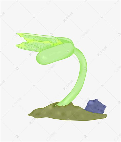 绿色的嫩芽手绘插画素材图片免费下载 千库网