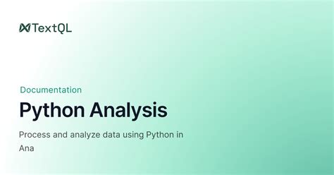 python analysis textql docs