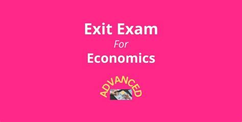 Exit Exam For Economics Advanced Learnethiopia