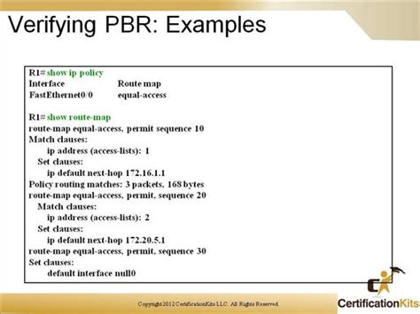 Cisco CCNP ROUTE Policy Based Routing Part II