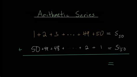 Arithmetic Series Adding The First 50 Numbers Youtube