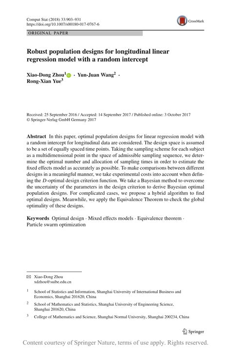 Robust Population Designs For Longitudinal Linear Regression Model With