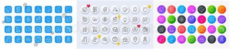 Floor Plan Fingerprint And Selenium Mineral Line Icons For Web App Printing Line Icons
