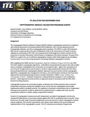 Fillable Online Csrc Nist Cryptographic Module Validation Program CMVP