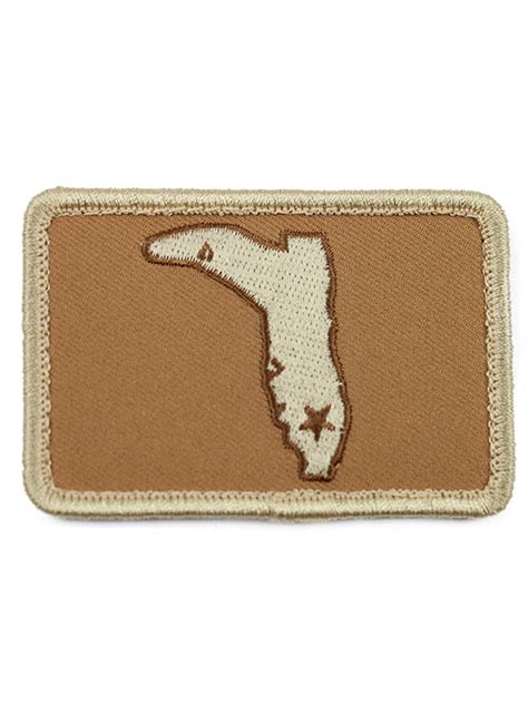 Brown Square Velcro Patch Florida Cracker Style