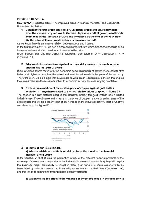 Introduction To Macroeconomics Problem Set PROBLEM SET SECTION A Read The Article The