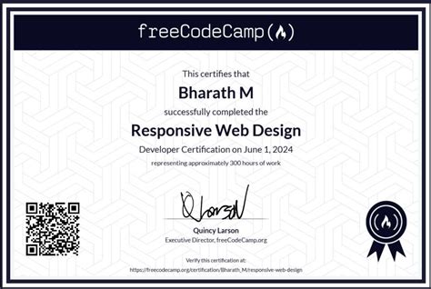 Bharath M On Linkedin Freecodecamp Certification