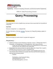 CSE Programming Asgmt Query Processing Pdf CSE Data