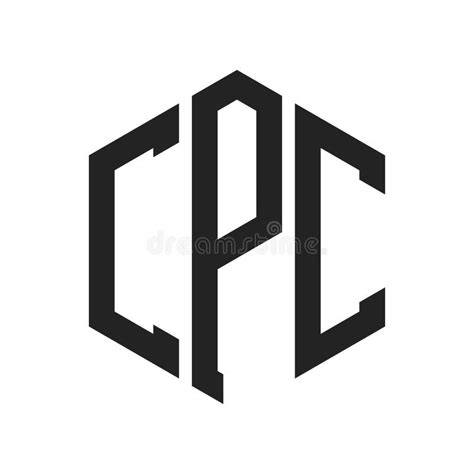 Cpc Logo Design Initial Letter Cpc Monogram Logo Using Hexagon Shape Stock Vector