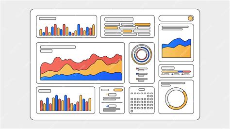 Premium Vector Flat Design Data Analytics Dashboard With Charts And