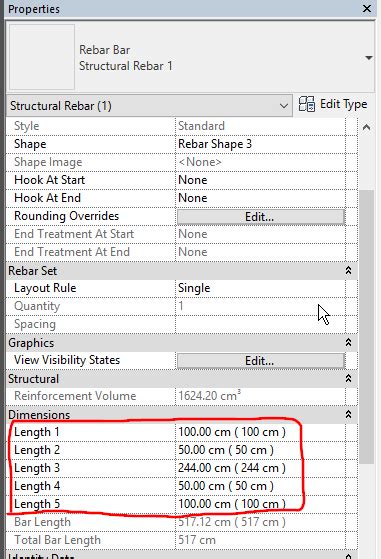 How To Modify The Rebar Bar Segments Dimensions Autodesk Community