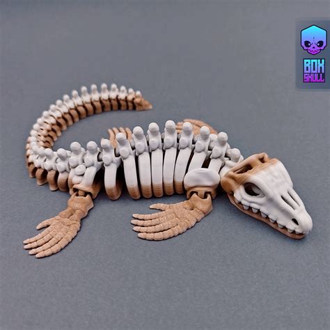 💀 Skeleton Mosasaurus Flexi Articulated Cute・ 3d File For 3d Printing・cults